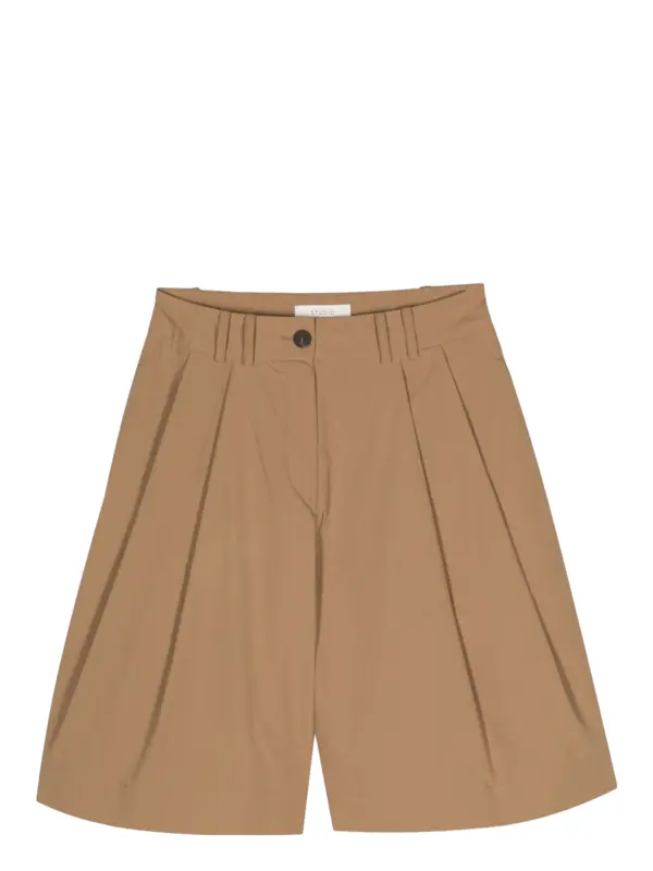 Studio Nicholson Tailored Flared Shorts - Brown