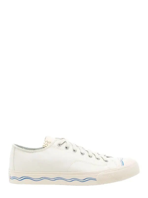 Visvim Wave-print Sneakers - White