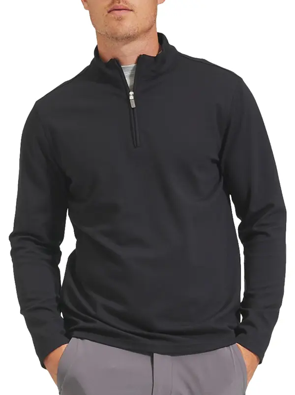 Mizzen+main Proflex Quarter-zip - Black Solid