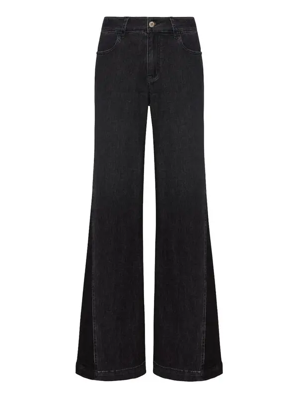 ELENA MIRO' Wide Leg Jeans - Black