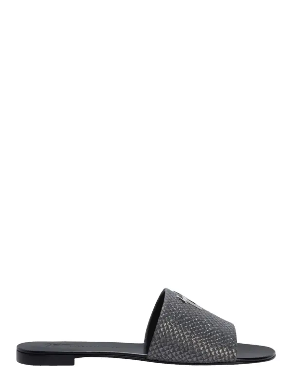 GIUSEPPE ZANOTTI Shirley Leather Sandals - Grey