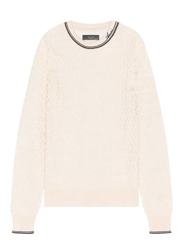 Amiri Basket Stitch Crew - Cork