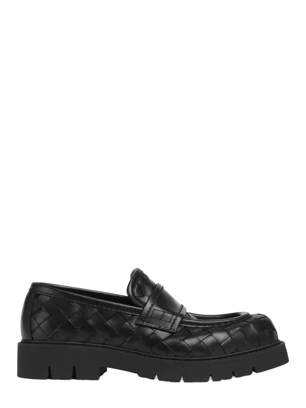 Bottega Veneta Intrecciato Leather Loafer - Black