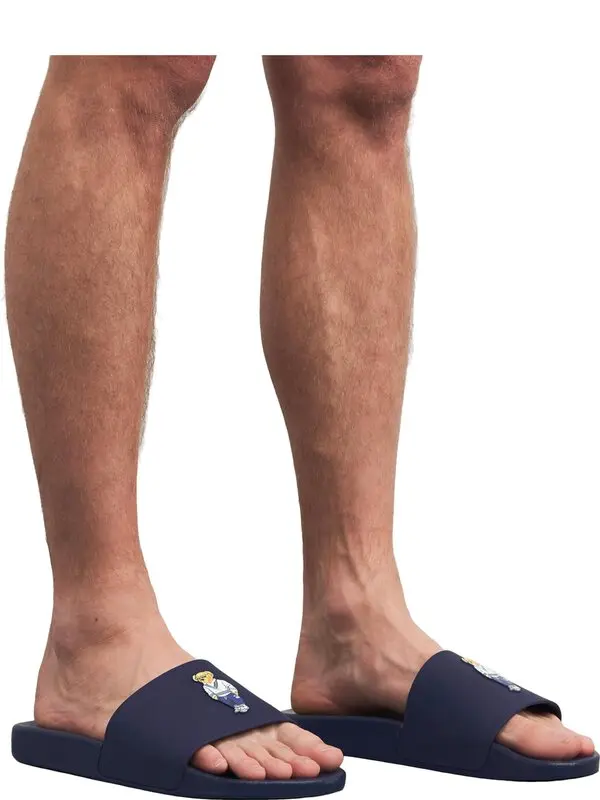 Ralph Lauren Polo Bear Slides - Navy