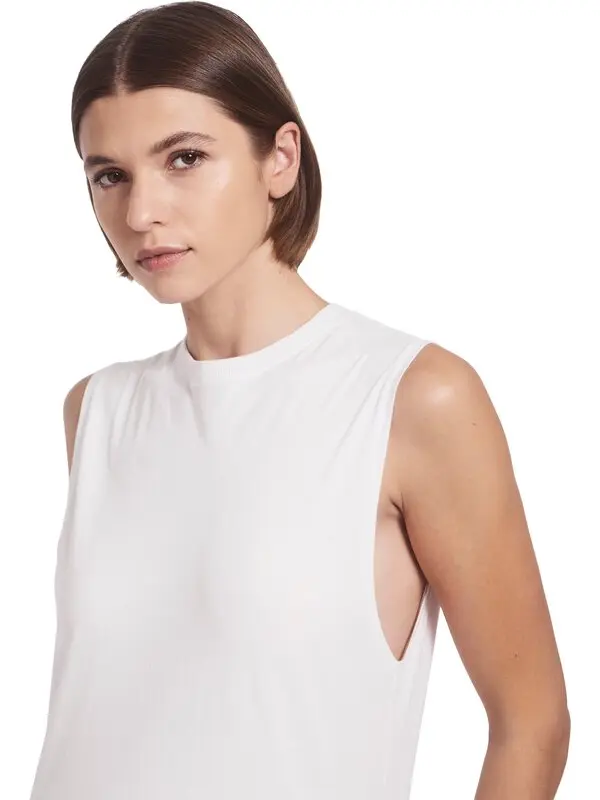NINETY PERCENT Organic Cotton Boyfriend Tank - White