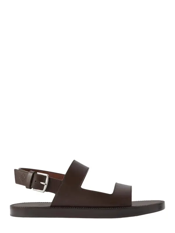 Loro Piana Leather Sandals - Brown