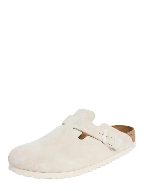 BIRKENSTOCK Boston Soft Footbed Clogs - Antique White