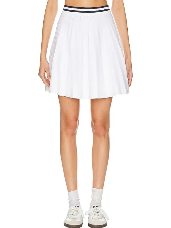 525 Larissa Pleated Tennis Skirt - Bleach White Multi