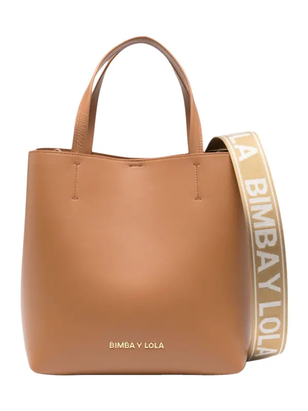 Bimba Y Lola Large Leather Tote Bag - Brown