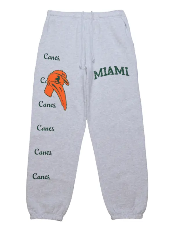TRAVIS SCOTT X Mitchell & Ness Miami Hurricanes Classic Sweatpants - Heather Gray