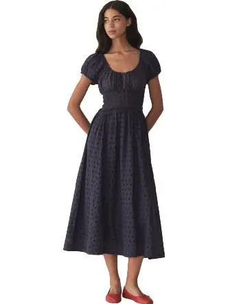 DÔEN Quinn Dress - Adriatic Eyelet
