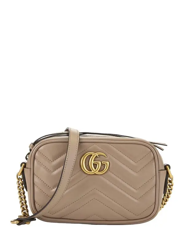 Gucci Gg Marmont Crossbody Mini - Beige