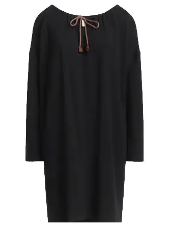 ALYSI Mini Dress With Bow Collar - Black