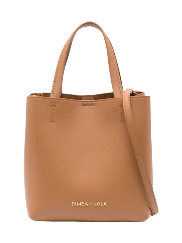 Bimba Y Lola Small Leather Tote Bag - Brown