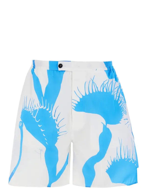 FERRAGAMO Venus-print Bermuda Shorts - White