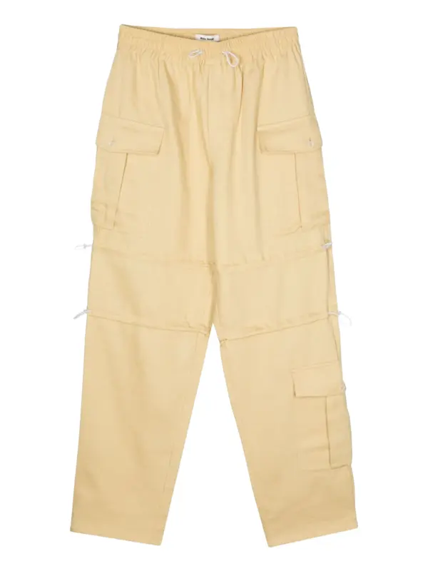 WALES BONNER Elasticated-waistband Cargo Pants - Yellow
