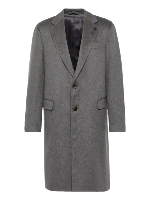 LARDINI Tailored Cashmere Coat - Grey