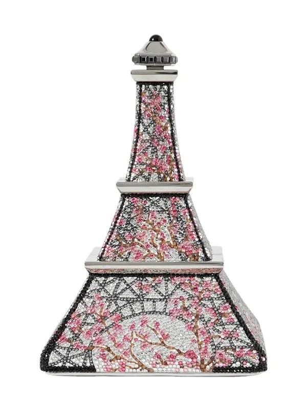 Judith Leiber Eiffel Tower Crystal-embellished Clutch - Silver