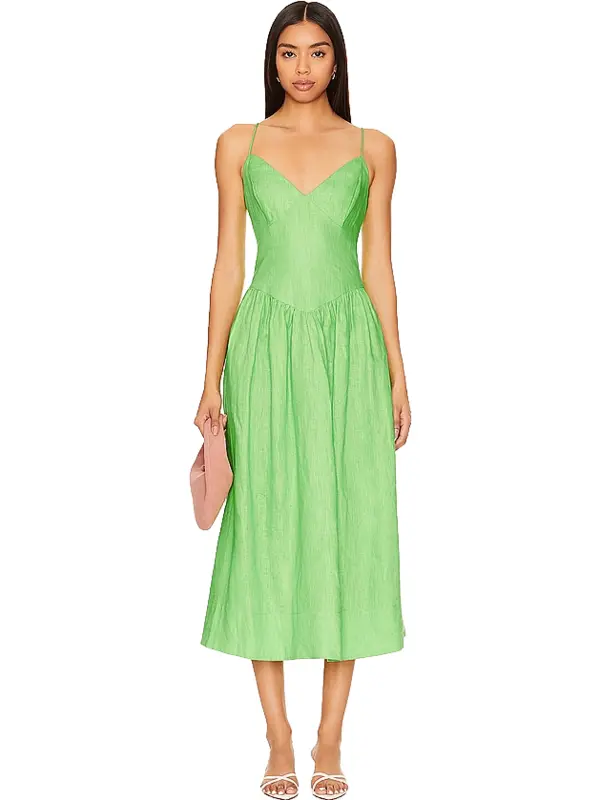 Rhode Sophie Dress - Green Lemon