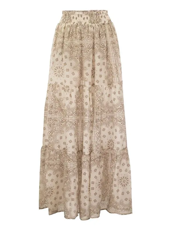 MC2 SAINT BARTH Cheyenne Long Skirt - Beige