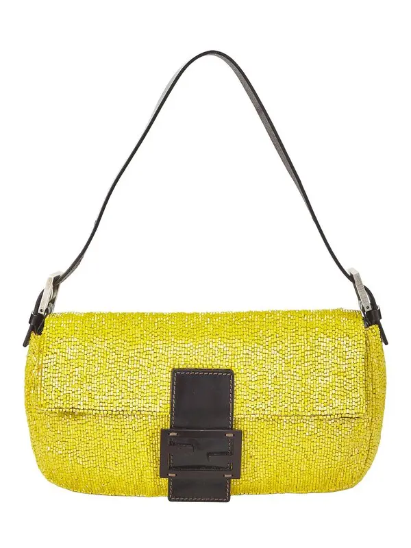 Fendi Beaded Baguette - Yellow