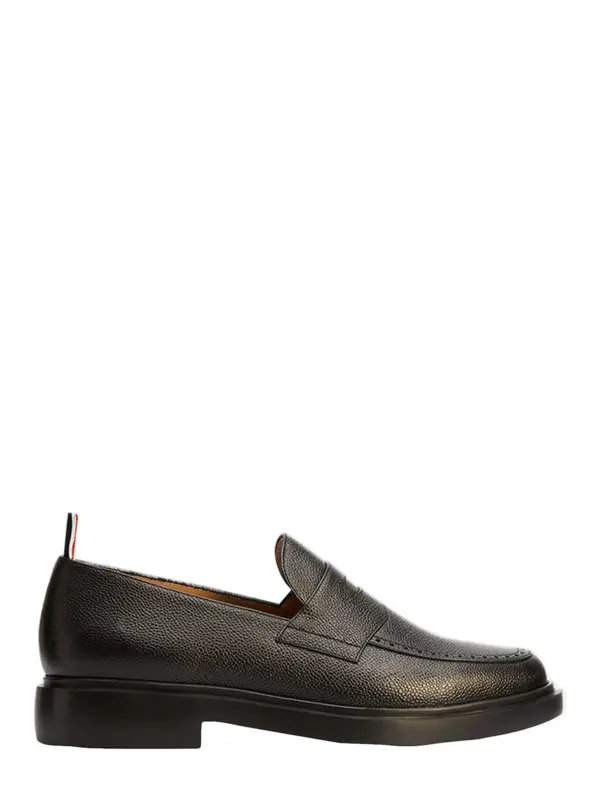 Thom Browne Leather Penny Loafers - Black