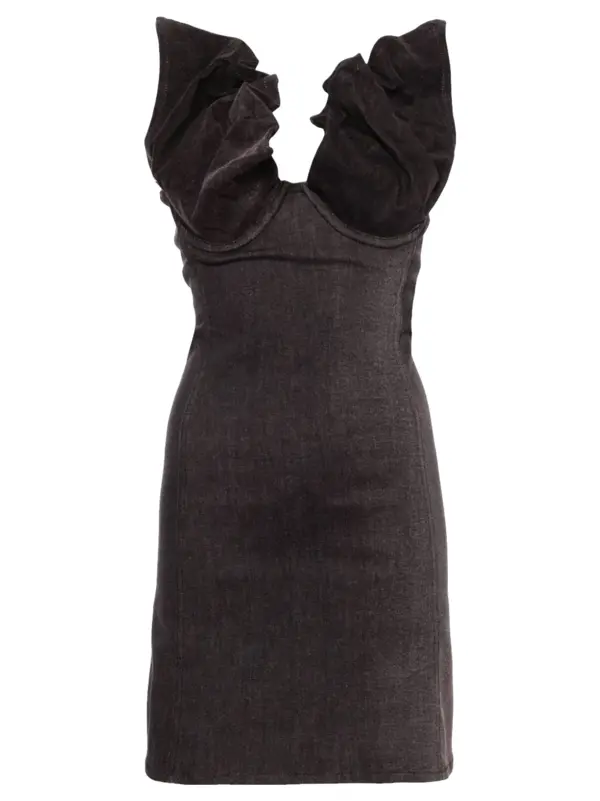 Y/project Denim Mini Dress - Black