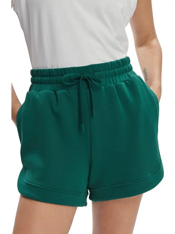 Varley Ollie High Waist Sweat Shorts - Forest