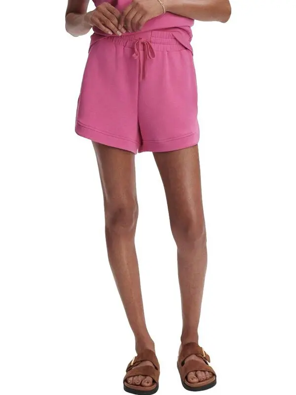 Varley Ollie High Waist Sweat Shorts - Ibis Rose
