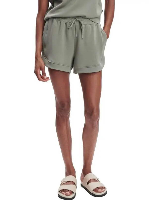 Varley Ollie High Waist Sweat Shorts - Shadow