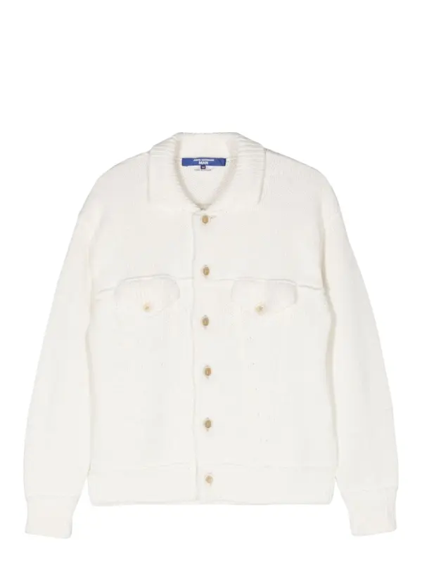 Junya Watanabe Button-up Ribbed-knit Cardigan - White