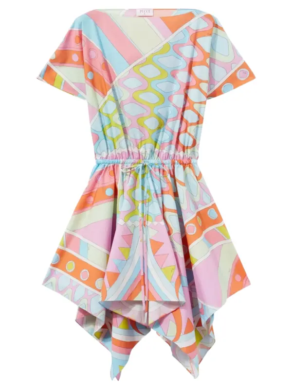 Emilio Pucci Vivara-print Cotton Minidress - Pink