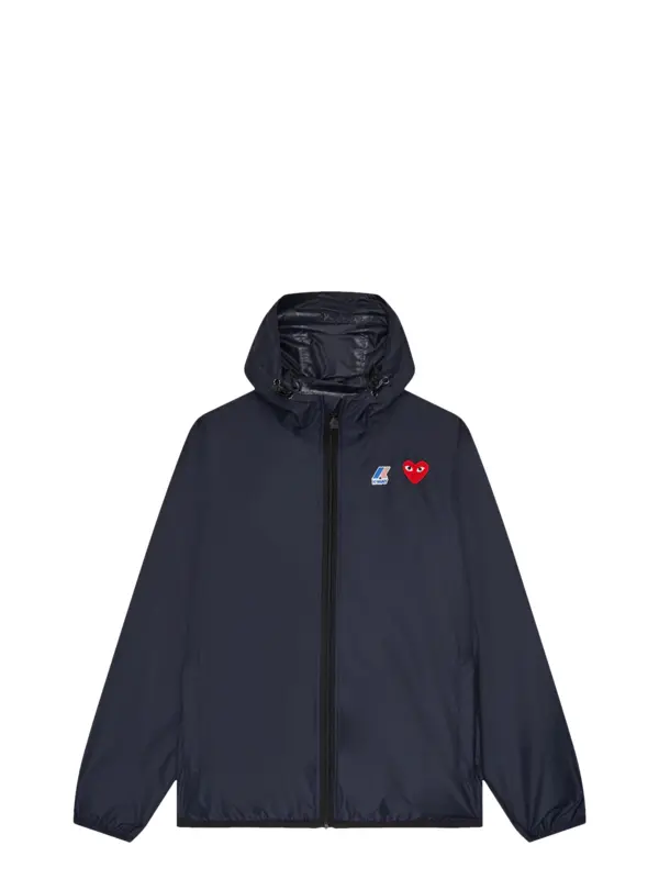 Play Comme Des Garcon Full-zip Packable Jacket - Blue