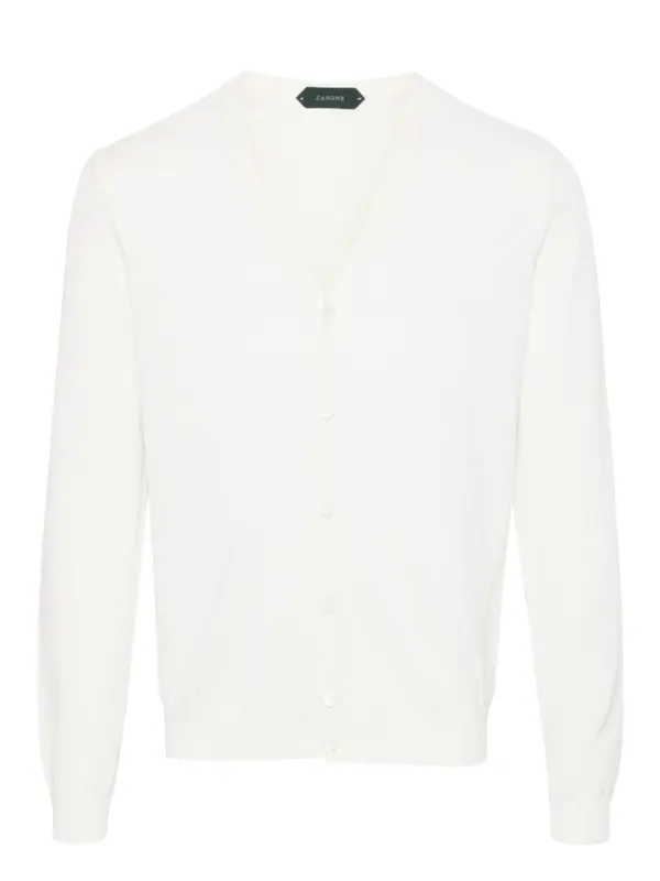 ZANONE Button-up Cotton Cardigan - White