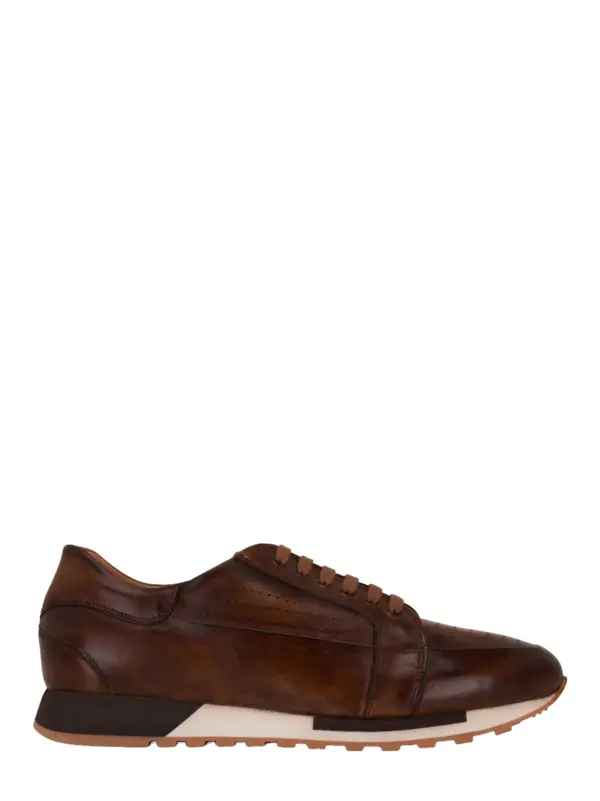 Bontoni Vento Leather Lace-up Sneakers - Brown