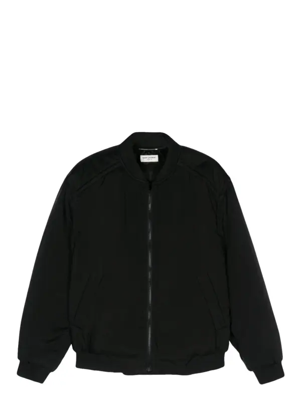 Saint Laurent Teddy Padded Bomber Jacket - Black