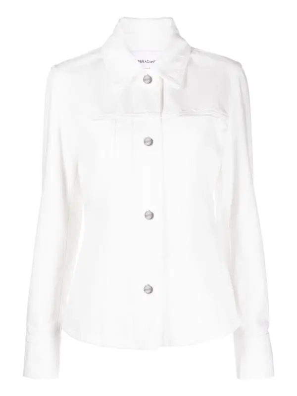 FERRAGAMO Denim Jacket - White