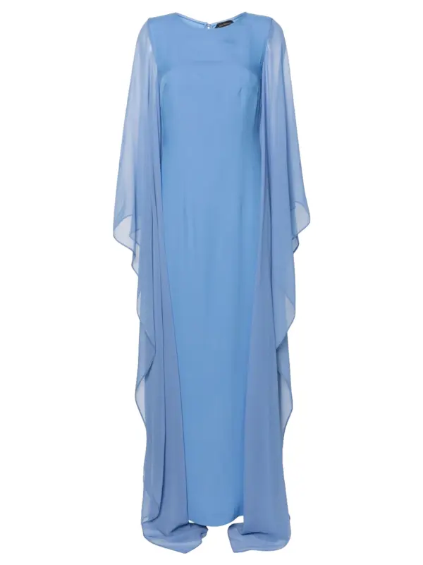 TALLER MARMO Draped-sleeve Gown - Blue