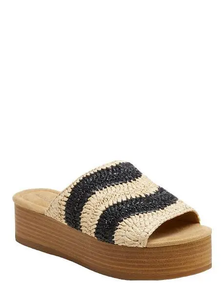 KELSI DAGGER BROOKLYN Damien Platform Sandal - Black/natural