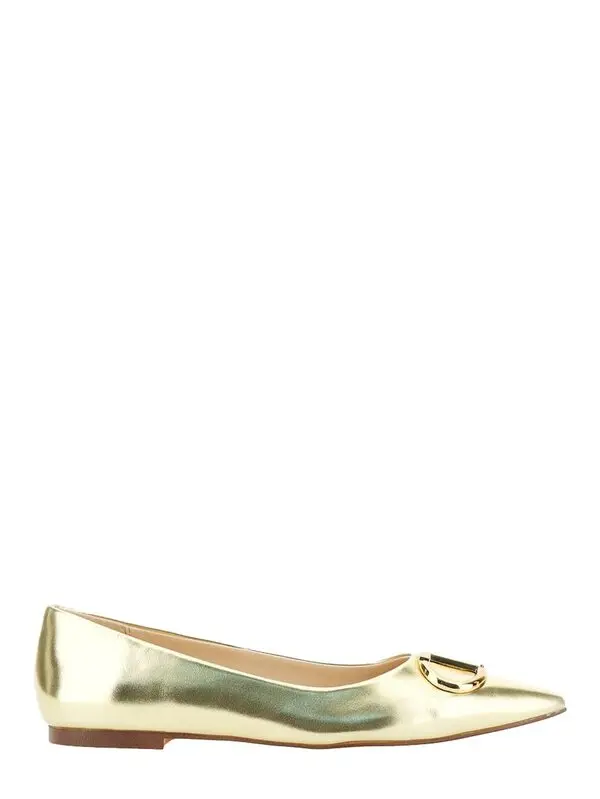 TWINSET Ballet Flats With Oval T Detail - Grey
