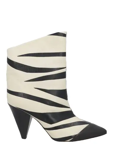 Isabel Marant Lambskin Ankle Boots - White