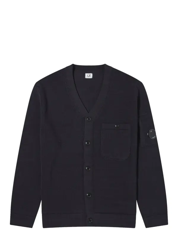 C.P. COMPANY Lens Knit Cardigan - Total Eclipse