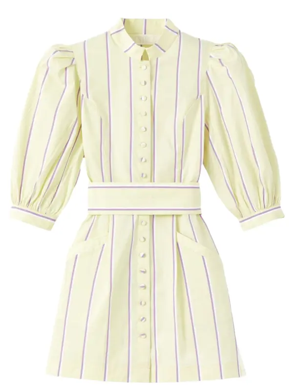 DESTREE Amoako Cotton-blend Dress - Yellow