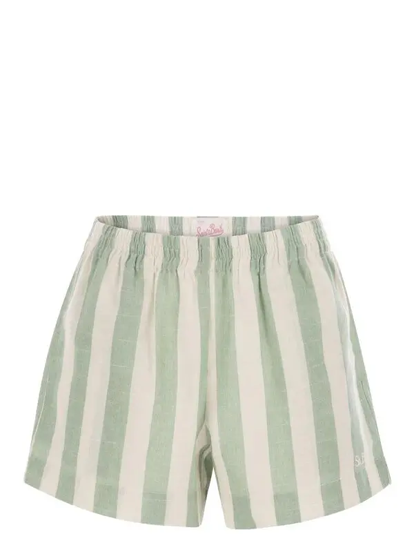 MC2 SAINT BARTH Meave Striped Cotton Shorts - Multicolor