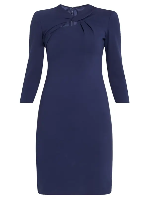 Giorgio Armani Milano Twist-front Jersey Dress - Dark Blue