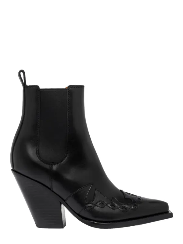 BOTTERO 90mm Leather Boots - Black