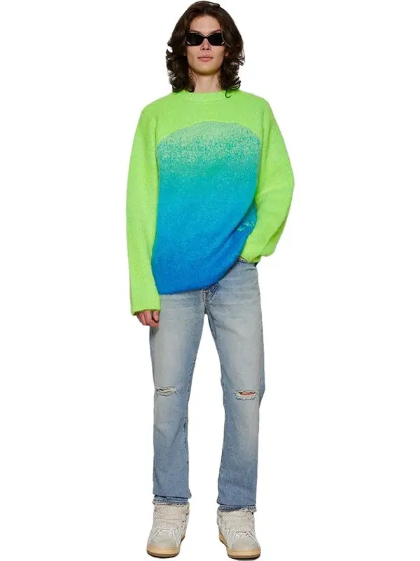 ERL Knitted Crewneck Sweater - Green
