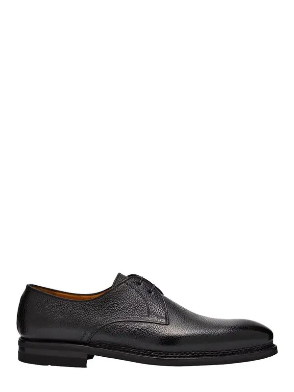 Bontoni Carnera Leather Derby Shoes - Black