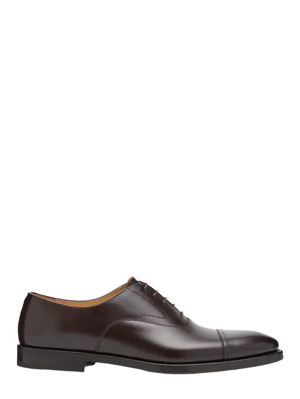 Brunello Cucinelli Calf Leather Cap-toe Oxfords - Dark Brown