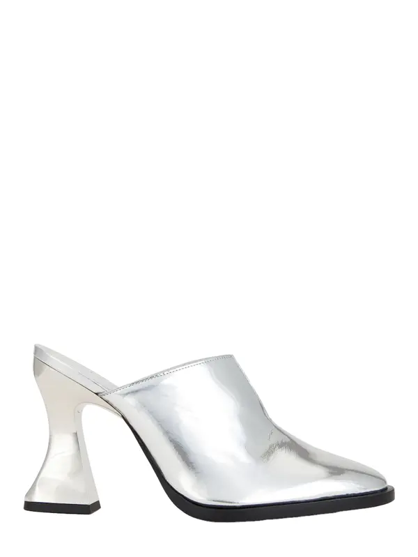 Bottega Veneta Cha Cha Mule Pump - Silver & Black